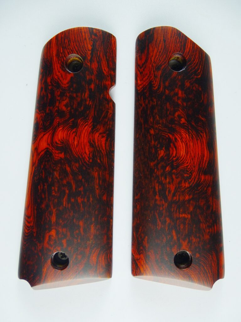 1911 AAA cocobolo *BURL* wood grips, smooth – House of Grips