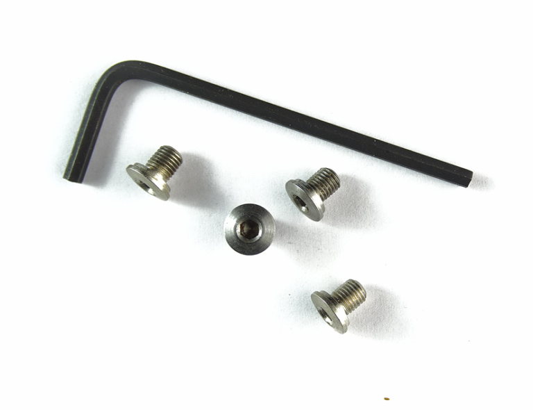 Set of 4 THIN stainless steel 1911 hex head screws with allen key tool ...